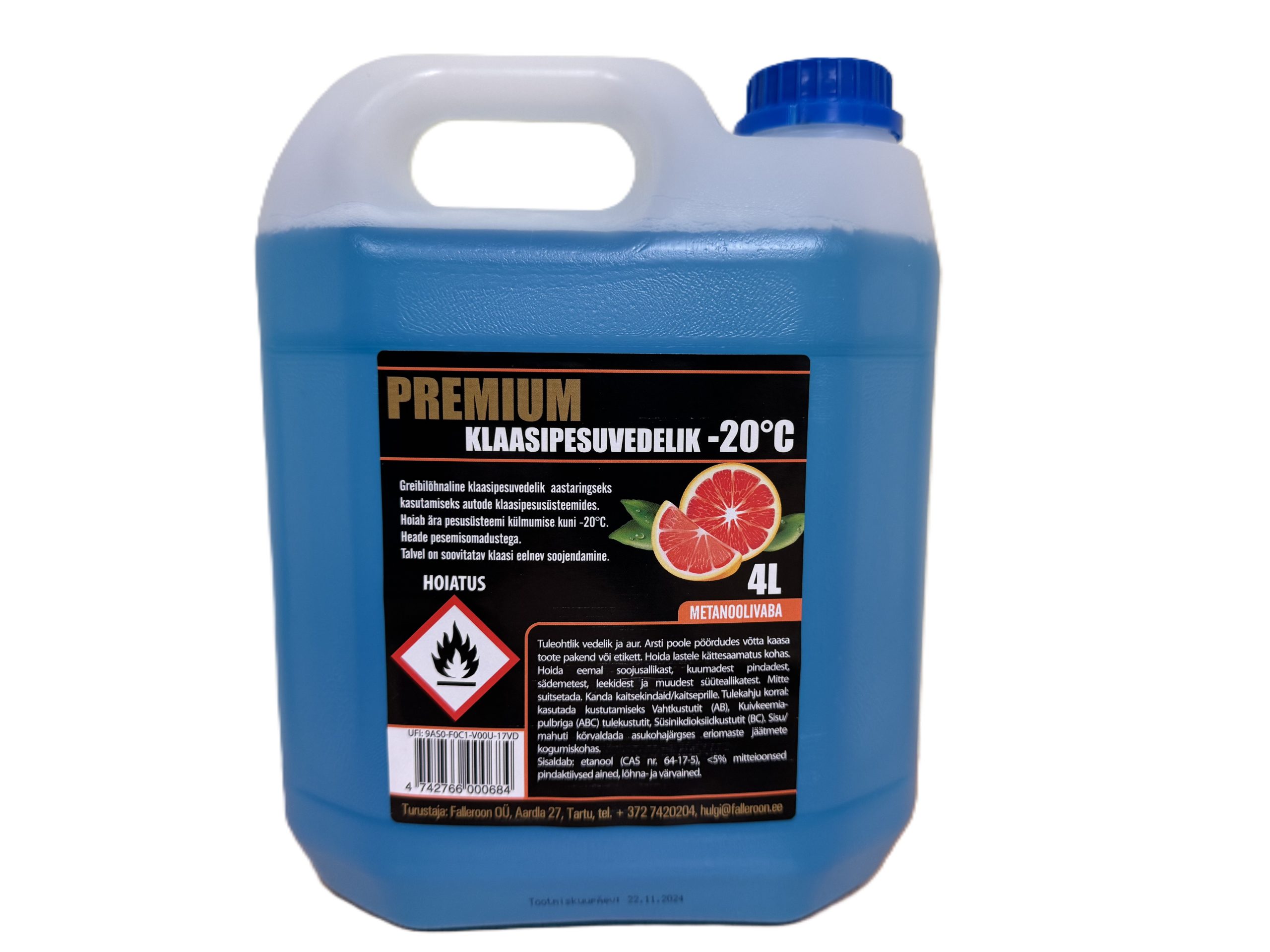 TUULEKLAASI PESUVEDELIK -20C ETANOOL GREIP 4l - Kvaliteetsete ...